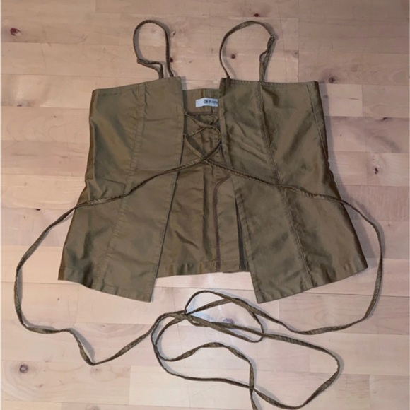 Tops | Gold Tie Up Subversive Top | Poshmark